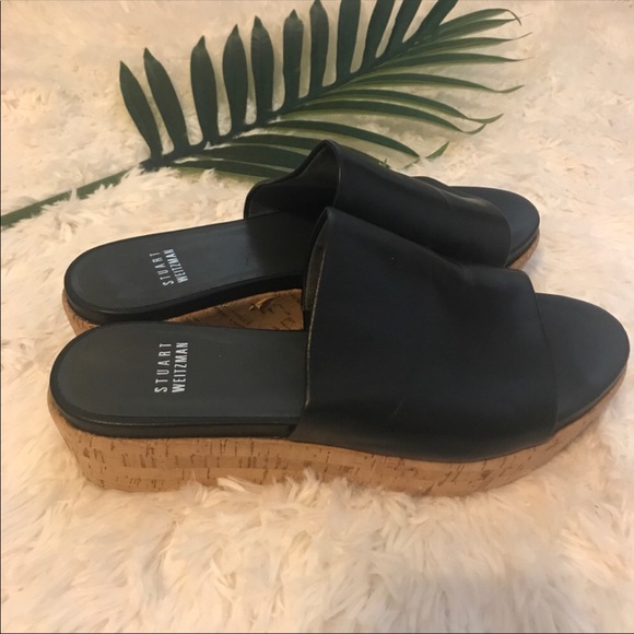 Stuart Weitzman | Shoes | Stuart Weitzman Black Platform Wedge Cork ...